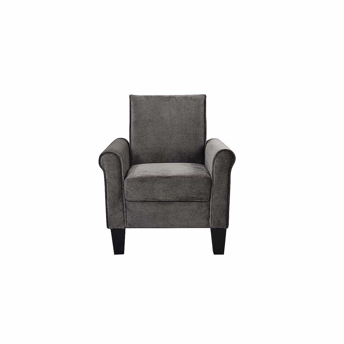 Lepfun Accent Living Room Chairs Modern Linen Fabric Comfy Reading Armchair for Bedroom Small Spaces Apartment Office, Charcoal Grey