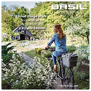 Basil Classic Carry All Rear Basket, Black, 22 Litre