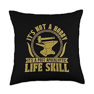Forging Designs for Blacksmiths It's Not A Hobby Blacksmithing Forging Throw Pillow, 18x18, Multicolor