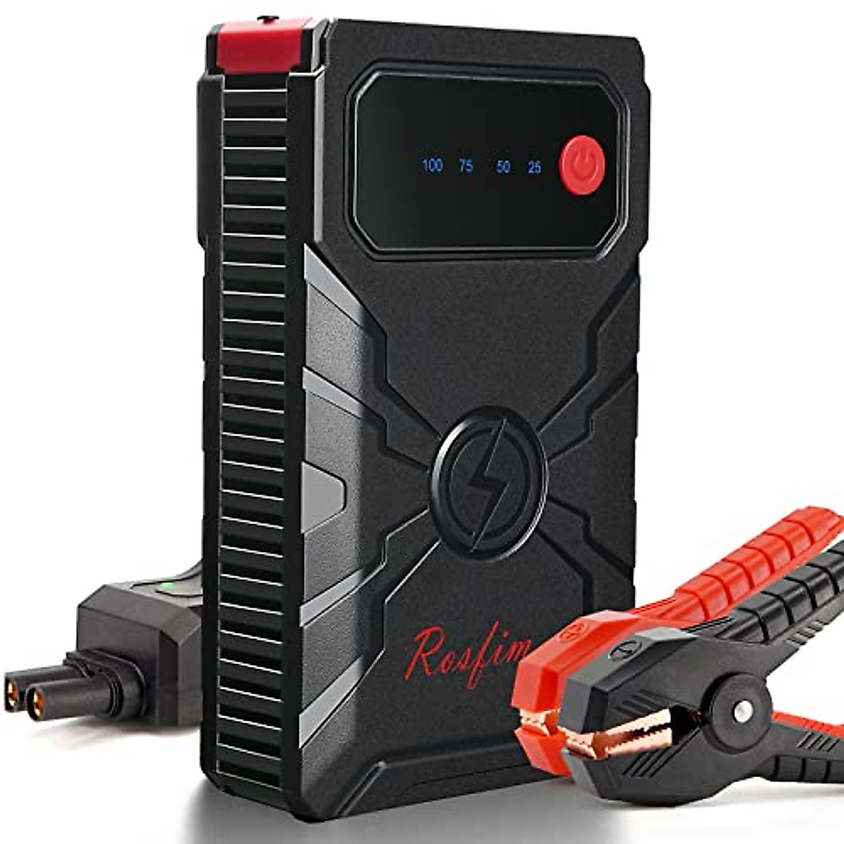 Battery Jump Starter, Rosfim 1500A Portable Car Jump Starter Pack (Up to 6.5L Gas or 4.0L Diesel Engine) 13800mAh Car Starter with LED Flashlight 12V Lithium Portable Car Battery Booster Pack