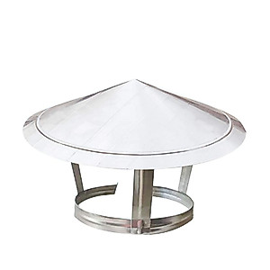 Chimney Cowl Cap,Pipe Rain Cover Protector Cap Galvanized iron Ending Roof Cowl for Ducting Ventilation Cap Rain Hat Hood Ending Heating Stove Exhaust Pipe Chimney Anti Downdraught Bird Guard Top,250m
