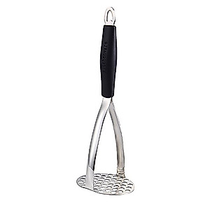 Joyoldelf Heavy Duty Stainless Steel Potato Masher, Professional Integrated Masher Kitchen Tool & Food Masher/ Potato Smasher with Silicone Handle, Perfect for Bean, Vegetable, Fruits, Avocado, Meat