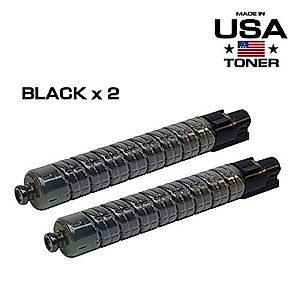 MADE IN USA TONER Compatible Replacement for Ricoh Aficio MP C2800 MP C3300 | Replacement for 841276 (Black, 2 Pack)