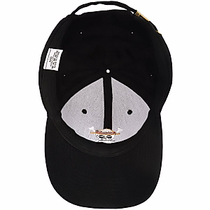 Roffatide Anime Luffy Straw Hat Crew Baseball Cap Adjustable Embroidered Cotton Baseball Hat for Men Women Black