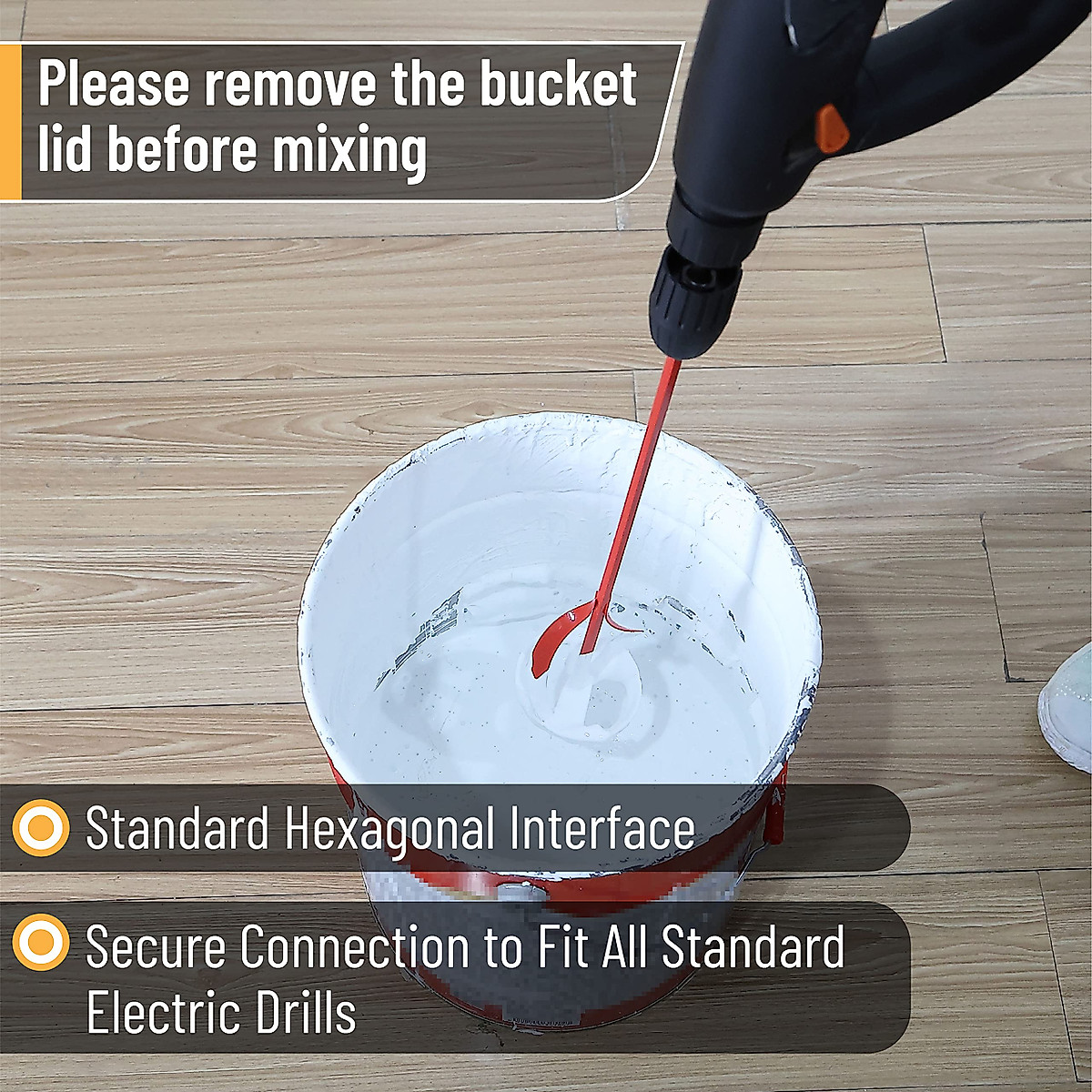 Bates- Paint Mixer, 1 to 3 Gallon Buckets, Mud Mixer, Paint Stirrer for Drill, Paint Mixer for Drill, Drill Mixer Attachment, Paint Mixer Drill Attachment, Drill Paint Mixer, Paint Stirrers