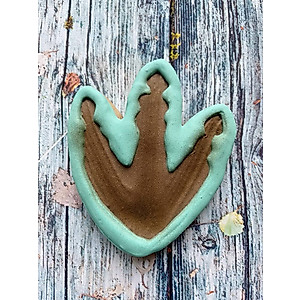 LILIAO Cute Dinosaur Cookie Cutter Set - 3 Piece - T-rex, Brontosaurus and Dinosaur Foot Biscuit Fondant Cutters - Stainless Steel