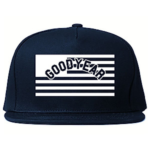 City of Goodyear with United States Flag Snapback Hat Cap Navy Blue