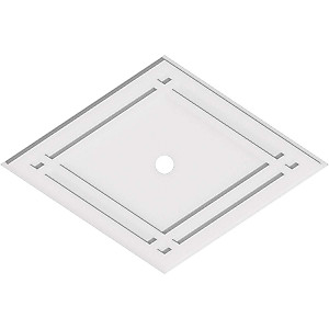 Ekena Millwork CMP36X24DD-02000 Diamond Architectural Grade PVC Contemporary Urethane Ceiling Medallions 36"W x 24"H x 2"ID x 12 3/4"C x 1"P