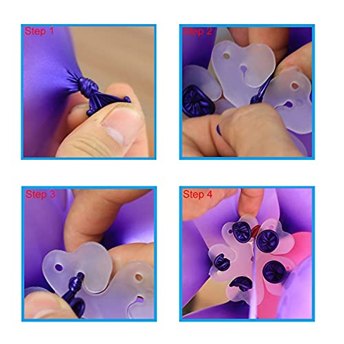 50pack Balloon Clips Balloon Flower Clips Reusable Balloon Clip For Arch,Balloons In Sufficient Quantity Balloon Decorating Tool For Birthday,Wedding,Baby Shower