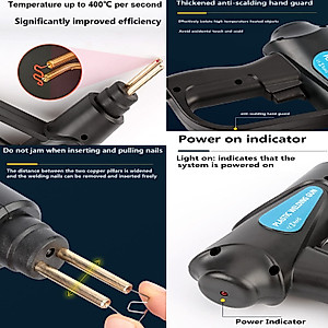 Plastic Welding Machine Car Bumper Repair Kit, 70W Plastic Welder Hot Stapler Welding Gun with Outside Corner/Inside Corner/Flat/Wave Staples