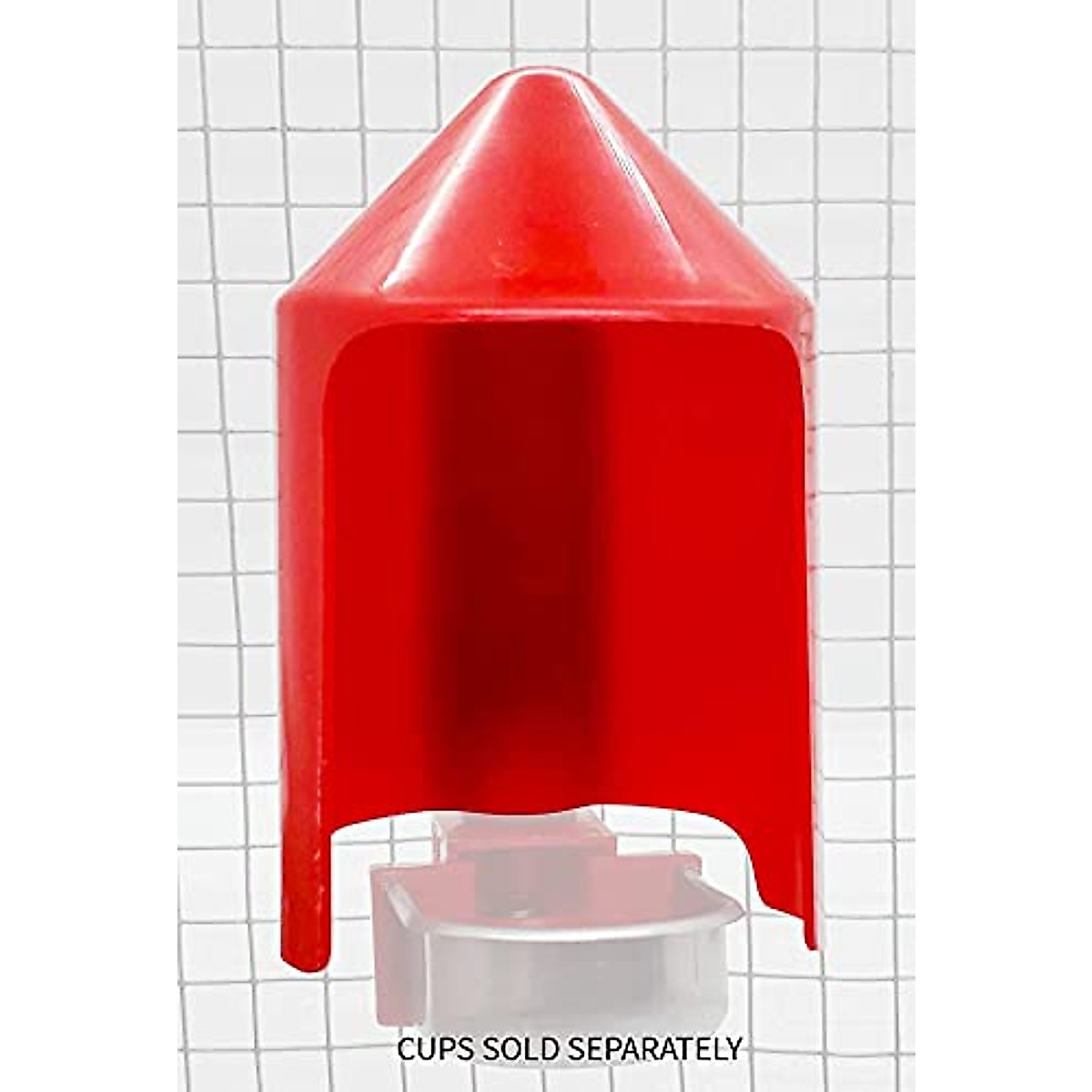 RentACoop Anti-Dirt Chicken Water Cup Covers - Compatible with Any RentACoop DIY Cups and Waterers - 6 Pack