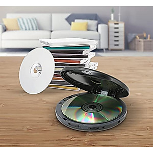 GPX PC332B Portable CD Player with Anti-Skip Protection, FM Radio and Stereo Earbuds - Black