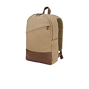 Port Authority Cotton Canvas Backpack OSFA Desert Khaki
