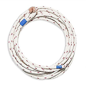 Western Stage Props Cotton Trick Rope Lasso | Lariat Looper Rope for Kids and Adults | Leather Burner Cowboy and Cowgirl Rope for Wedding Ring & Butterflies, 20 Foot