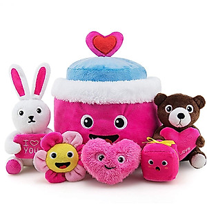 teytoy My First Valentine's Day Gift, Nontoxic Fabric Activity Crinkle Baby Girl Toys Playset Gift Idea Party Decoration Baby Toy for Ages 3 Months and up