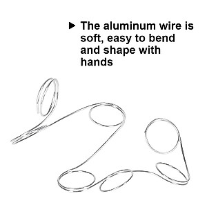 18 Gauge Aluminum Craft Wire, 165 Feet 1mm Bendable Metal Wire for Jewelry Making, Sculpting, Floral Making, Wreath Making, Crafting, Wire Wrapping, Christmas Ornaments (Silver)