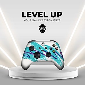 DreamController Kingdoom Hearts City Blue Custom X-box Controller Wireless compatible with X-box One/X-box Series X/S Proudly Customized in USA with Permanent HYDRO-DIP Printing (NOT JUST A SKIN