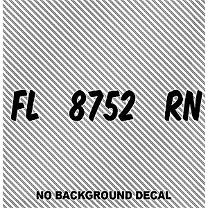 Set of 2 Custom Boat Registration Numbers and Letters Jet Ski Registration Numbers Jetski PWC Pontoon Sail Boat Sailboat Hull Id Vinyl Decals Stickers