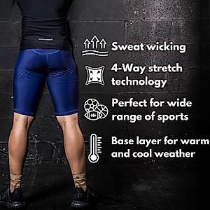 CompressionZ Compression Shorts Men - Compression Underwear for Sports - Long Workout, Athletic, Biking, Running Mens Spandex