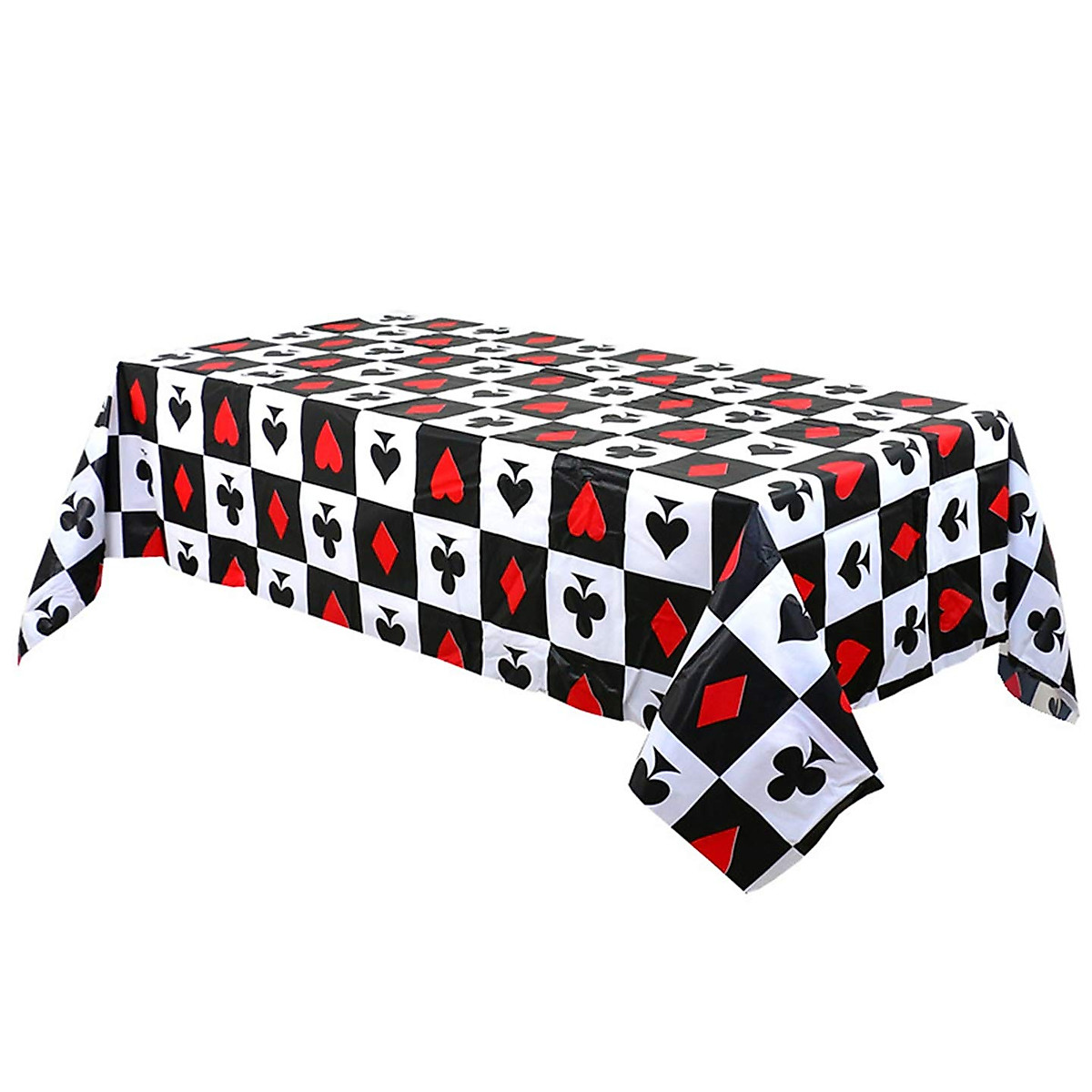 Casino Poker Game Themed Birthday Party Decorations -Plastic Table Cover for Arts & Crafts, Poker Party Supplies for Las Vegas Theme Casino Party Game (2)