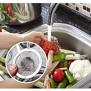 4 Pieces Silver Mesh Hole Kitchen Bathroom Basin Sink Drain Strainer (A) (A)