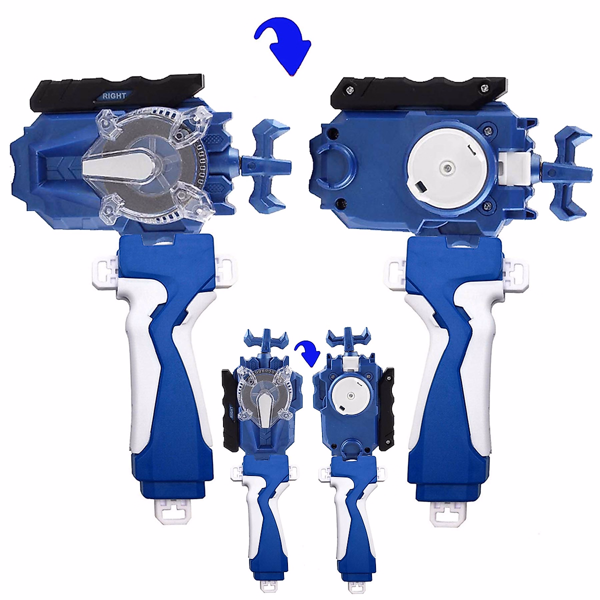 Burst Super King B-160 King Helios .Zn 1B Starter Booster with Bey Battle Burst Sparking Launcher LR Left and Right Spin and Grip Spinning Top Toys Set