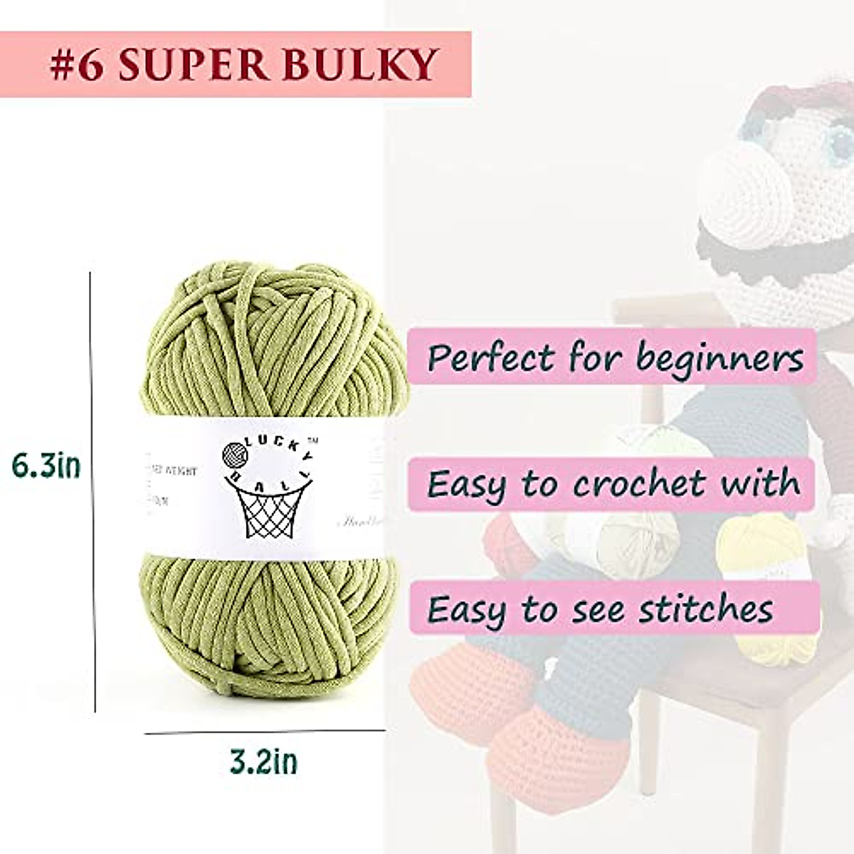 Yarn for Crocheting,Soft Yarn 1PCS Yarn for Crocheting Blankets Acrylic Crochet Yarn for Sweater,Hat,Socks,Baby Blankets