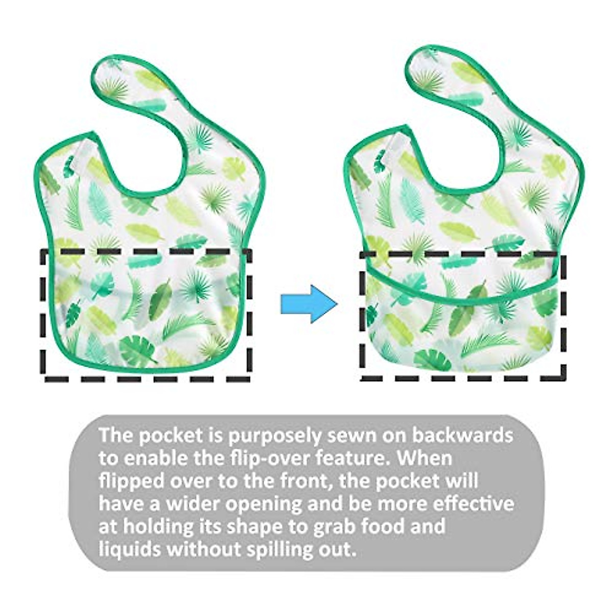 PandaEar 3 Pack Super Light Weight Baby Bib, Waterproof, Washable, Stain Oil and Odor Resistant 12-48 Months (Boy)