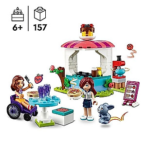 LEGO Friends Pancake Shop 41753 Building Toy Set, Pretend Creative Fun for Boys and Girls Ages 6+, with 2 Mini-Dolls and Accessories, Inspire Imaginative Role Play