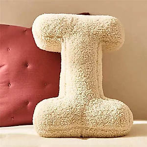 Grebest Large Plush Toy,English Letter Pillow Soft Cushion Teaching Words Game Props Children Toy Nursery Decor Stuffed Living Room Decoration for Room Decor Brown G