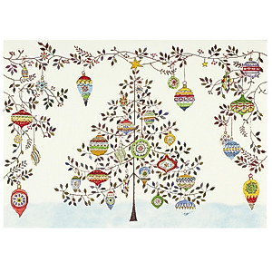 Watercolor Ornament Tree Deluxe Boxed Holiday Cards (Christmas Cards, Greeting Cards)