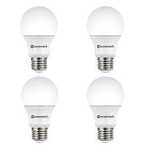 EcoSmart 40-Watt Equivalent A19 Dimmable Energy Star LED Light Bulb Soft White (4-Pack)
