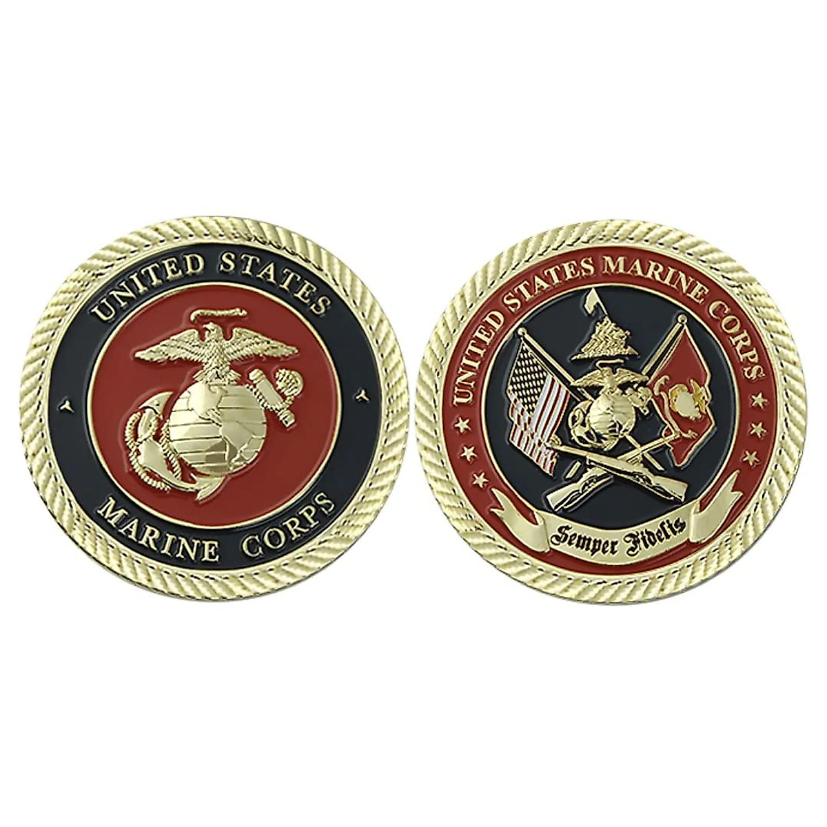 United States Marine Corps USMC Semper Fidelis Military Challenge Coin