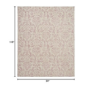 Nourison Jubilant JUB09, 7'10" x 9'10", Ivory Pink