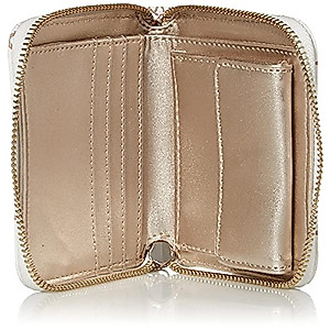 GUESS Cessily Small Zip Around Wallet, White Multi