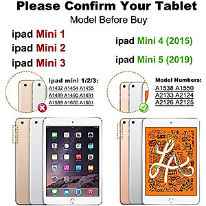 TSQ iPad Mini 4/5 Case for Kids Girls Cute Pink | Silicone Shockproof Protective iPad Mini 5th/4th Generation Case 7.9 Inch with Pencil Holder Stand Hand Strap