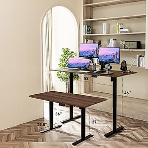 Electric Standing Desk Frame Height Width Adjustable Desk DIY Workstation Ergonomic Adjustable Electric Desk Legs 43 ” to 78.5 ” Raising Desk with Memory Controller Motorized Electric Table Black