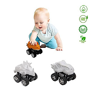 Kidtastic Paint Dinosaur Car Toys with Paint Brush, 3 4 5 6 yrs Old and UP Take Apart STEM Art Learning Dinosaur Kit, DIY Coloring Kit Car for Toddles, Boys, Girls