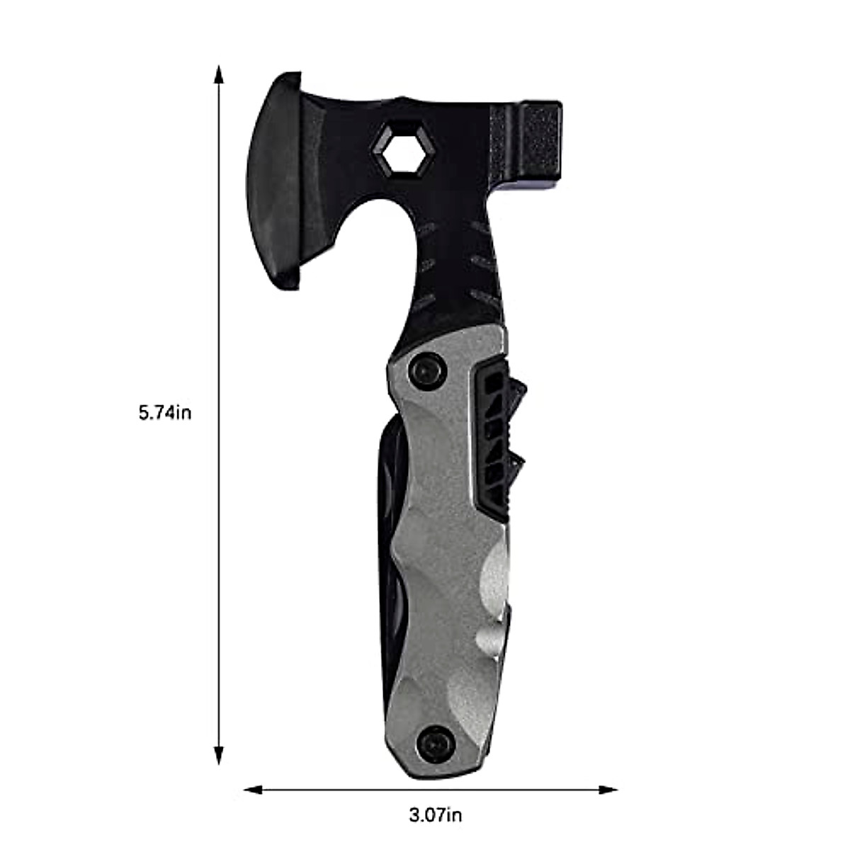 Multi-function Axe, hammer, knife, suitable for camping, fishing, outdoorsy, emergency survival, a unique gifts for men.