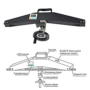 CNYST Rope Tension Meter Gauge Dynamometer Wire Tensiometer Maximum Load Value 100KN