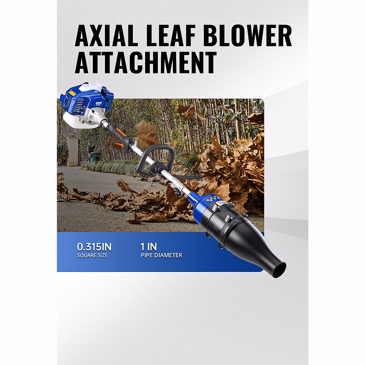 Wild Badger Power Axial Leaf Blower Attachment, WBABATT, Blue