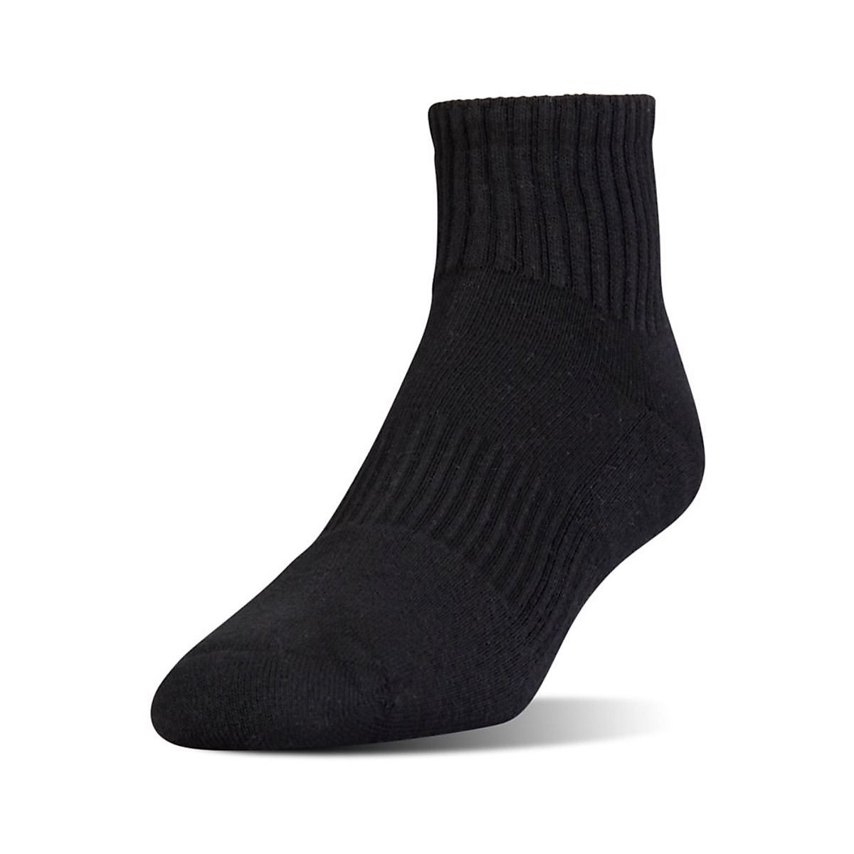 Under Armour Unisex-Adult Cotton Quarter Socks, Multipairs, Black/Gray (6-Pairs), Large