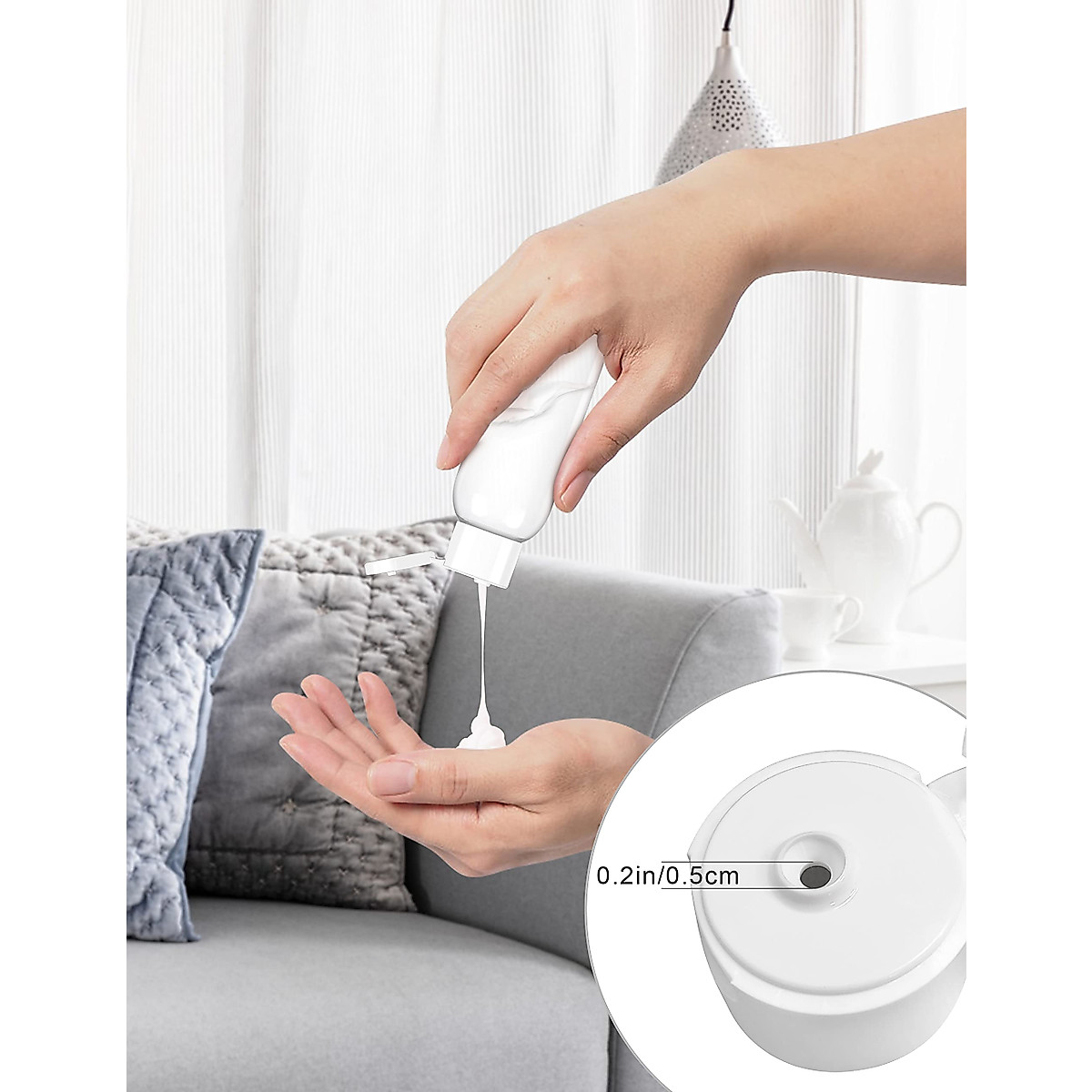 ZLEVEAYN 4oz Clear Plastic Bottles with Flip Caps 48 Pack Reusable Travel Container for Shampoo Conditioner Toiletries Lotion Essential Oil