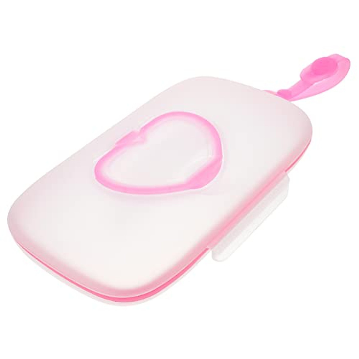 Healifty Portable Wipes Dispenser Baby Wipe Holder Portable Wipes Case Reusable Refillable for Outdoor Travel Wipe Carrying Pouch Baby Stroller Hanging Pink