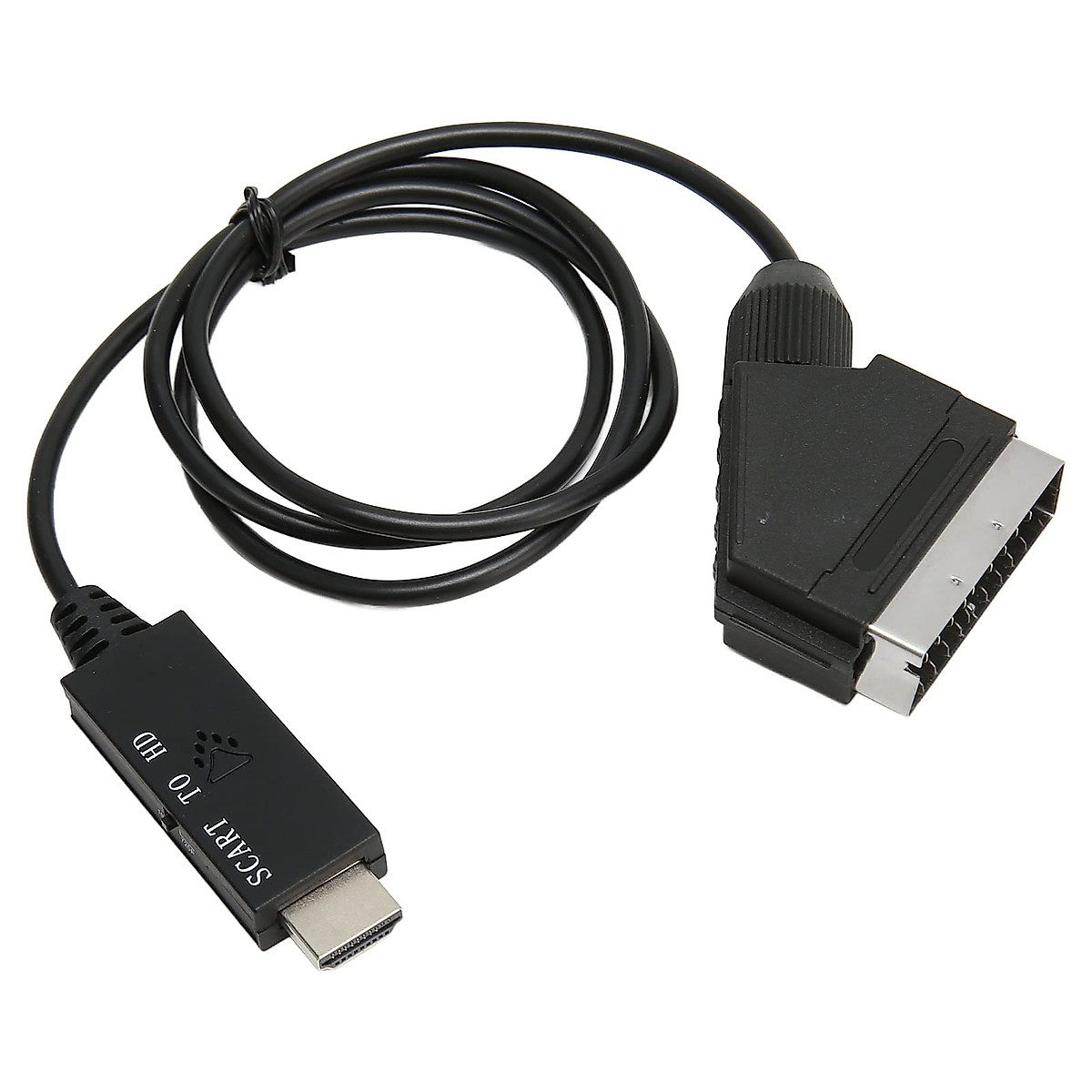 Scart to Converter Adapter, 1080P 60Hz HD Video, USB Power Cable, Plug and Play, for VHS DVD CRT TVs