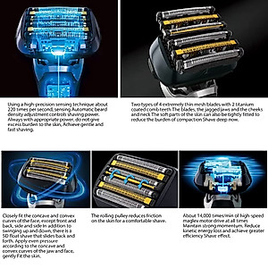 Superior Arc6 6-Blade Shaver, WES9600P Electric Razor Replacement Outer Foil for Panasonic ES-LS9A-K and ES-LS8A-K