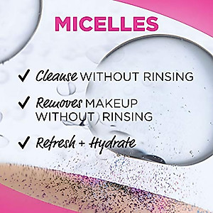 Garnier Micellar Facial Cleanser & Makeup Remover Wipes, Gentle for All Skin Types (25 Wipes), 2 Count (Packaging May Vary)