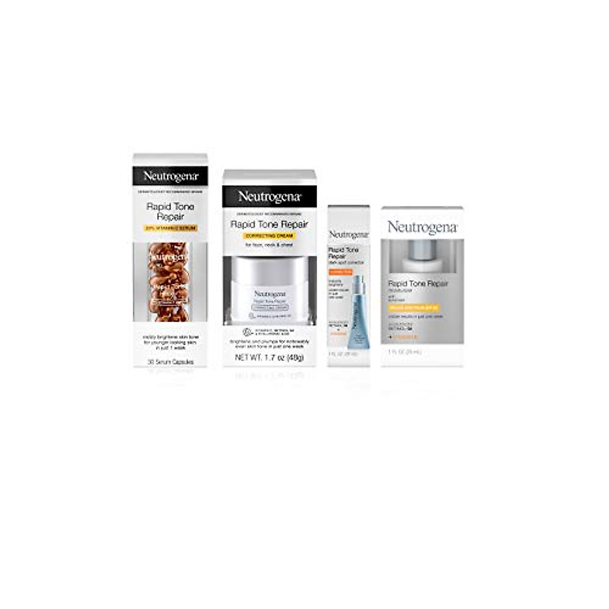 Neutrogena Rapid Tone Repair Retinol + Vitamin C Facial Moisturizer with Retinol, Vitamin C, Hyaluronic Acid & SPF 30 Sunscreen, Tone-Evening & Brightening Face Cream, 1 fl. oz