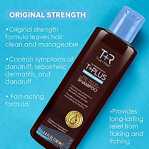 True+Real Coal Tar Therapeutic Plus Tar Gel Anti-Dandruff Shampoo Original Strength 0.5% Coal Tar, 16 Fl Oz, Pack of 2