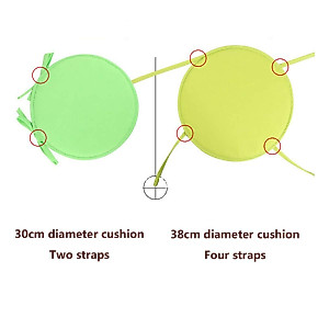 MNTT Seat Cushion Pillow,Non-Slip Fashion Indoor Solid Washable for Garden Kitchen Office Pad Chair Cover Home Decor Round(Green 38x38cm)